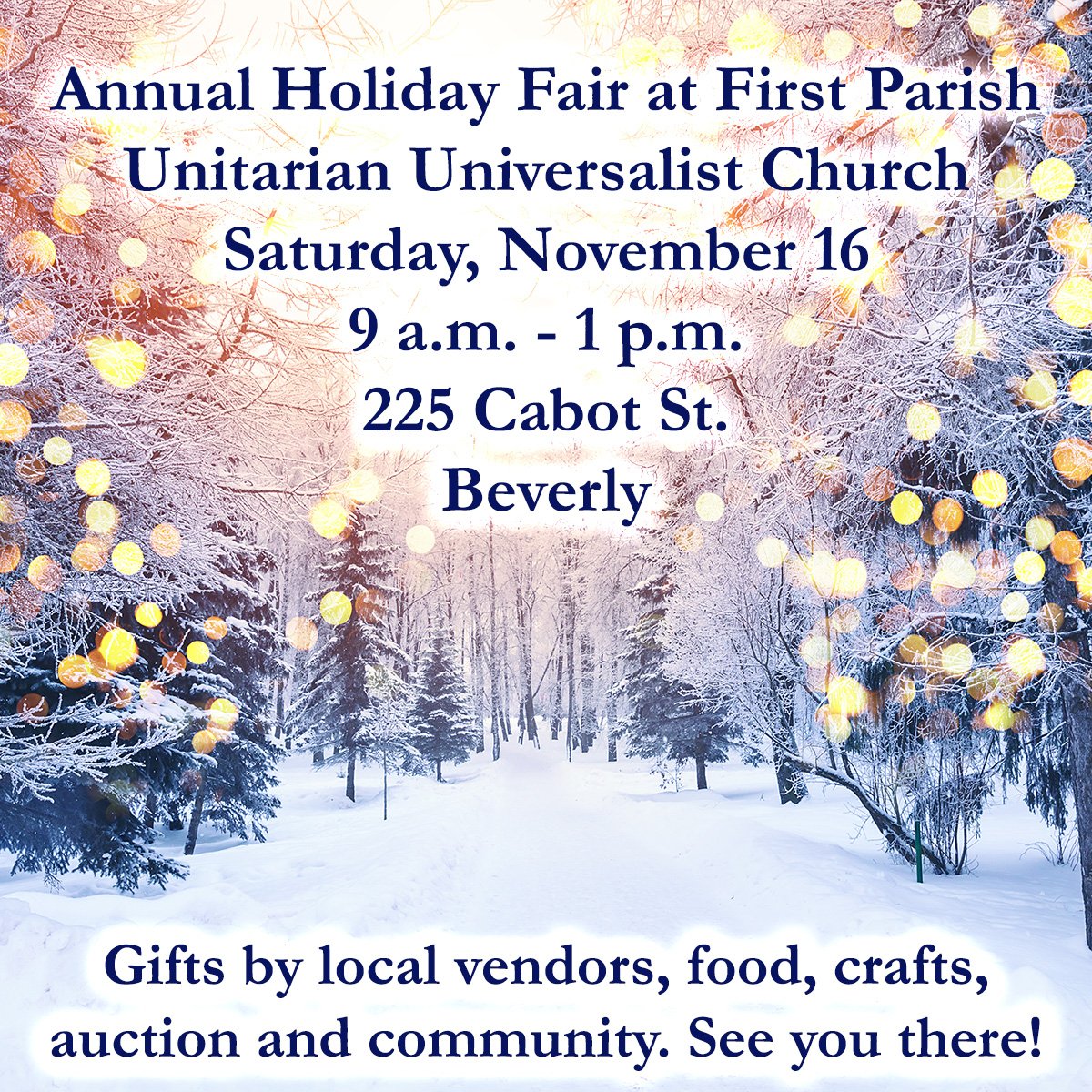 Annual Holiday Fair at First Parish 2024 - First Parish Unitarian ...